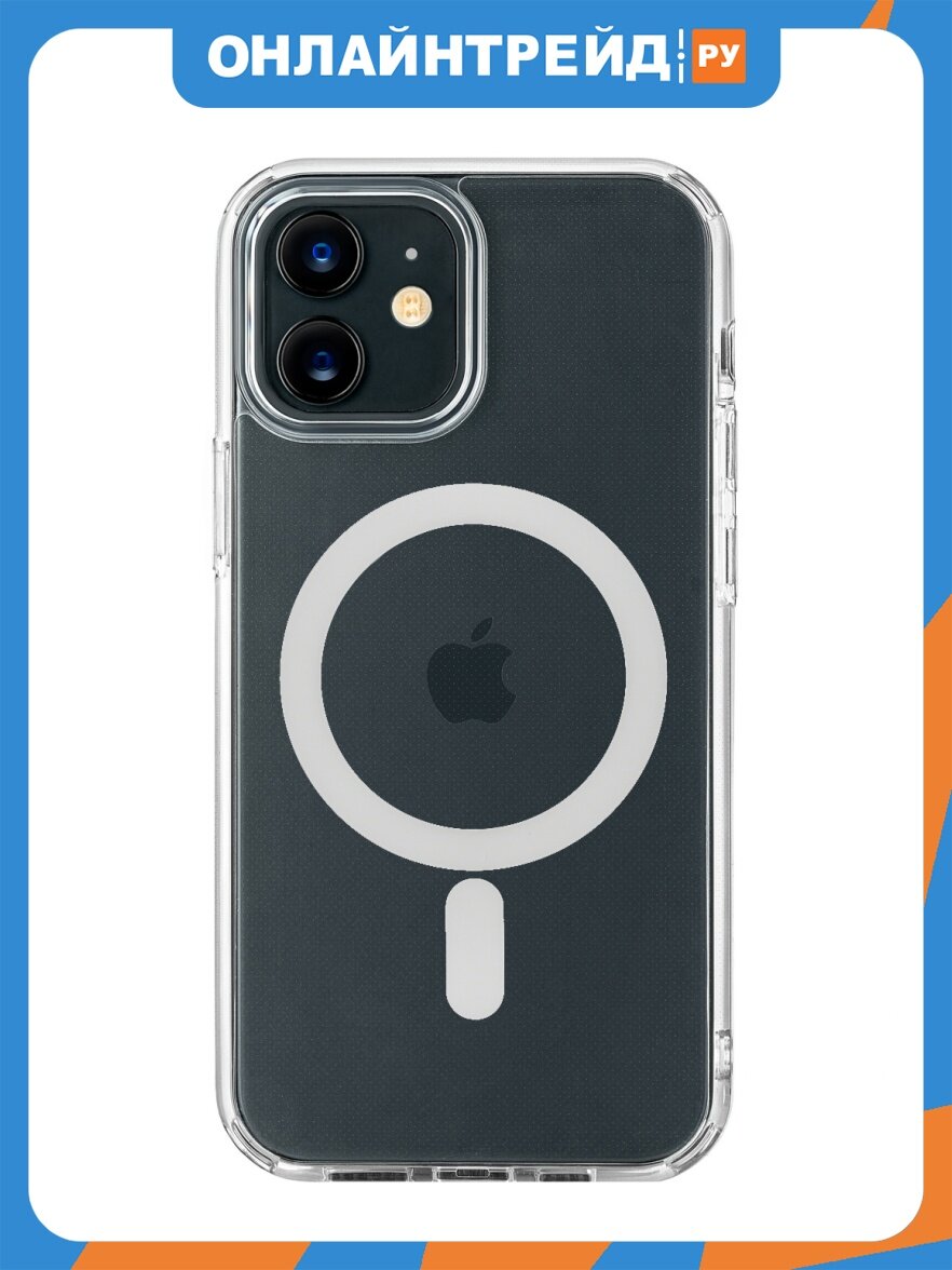 Чехол Ubear для Apple iPhone 12/12 Pro, Real Mag Case, защитный усиленный, прозрачный