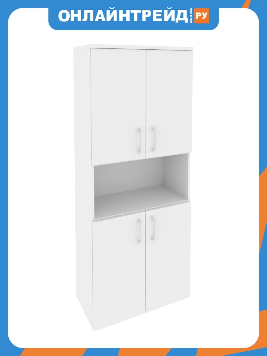 Шкаф Riva CHAIR высокий широкий O. ST-1.5 Белый бриллиант 800*420*1977 Onix