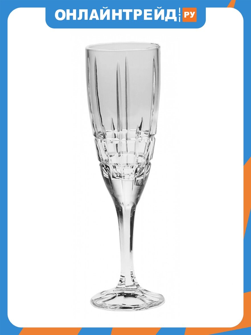 Набор фужеров для шампанского Crystal Bohemia DOVER, 180 мл (набор 6 шт.), хрусталь