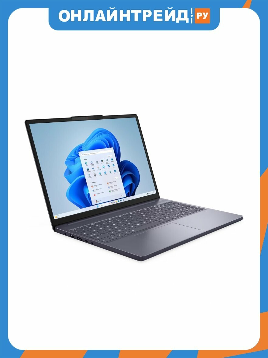 Ноутбук Lenovo IdeaPad Slim 3 15ARP10 15.3", IPS, AMD Ryzen 5 150 3.3ГГц, 6-ядерный, 16Гб DDR5, 512Гб SSD, AMD Radeon 660M, без ОС, серый (83K700K5RK)