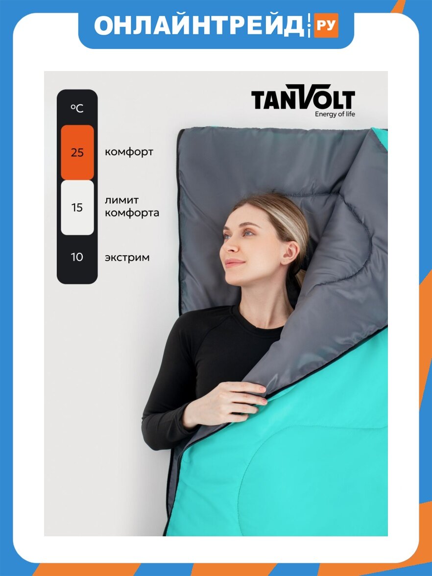 Спальный мешок Tanvolt Simple туристический кемпинговый, летний