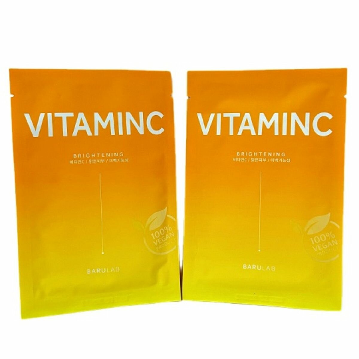 BARULAB Осветляющая тканевая маска с витамином С (2шт) Brightening The Clean Vegan Mask Vitamin C