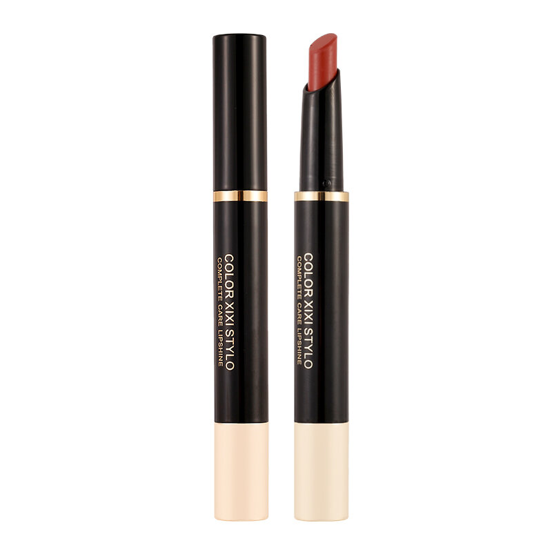 Матовая помада женская XIXI Small Black Stripes Round Tube Matte Finish With Matte Texture Natural, оттенок 06#Mulberry Milk Coffee, 1.6 г