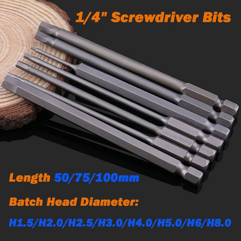 Шестигранные отвертки из стали H1.5~H8 1Pcs, H2.5x75mm
