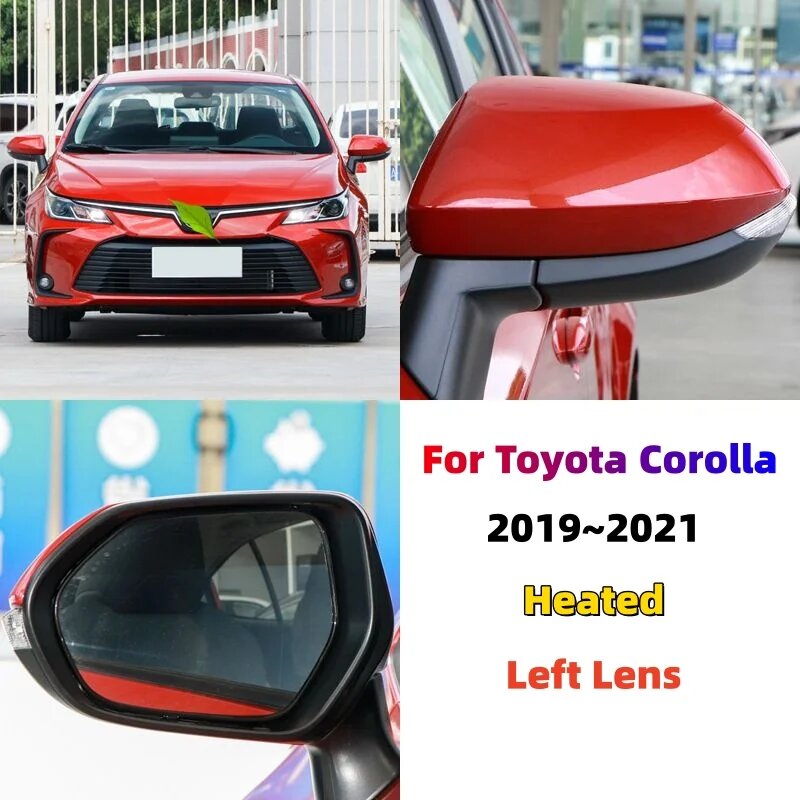 Зеркальный элемент бокового зеркала для Toyota Corolla 2007-2021, Toyota Corolla EX 2007-2013, стекло зеркала заднего вида на дверь