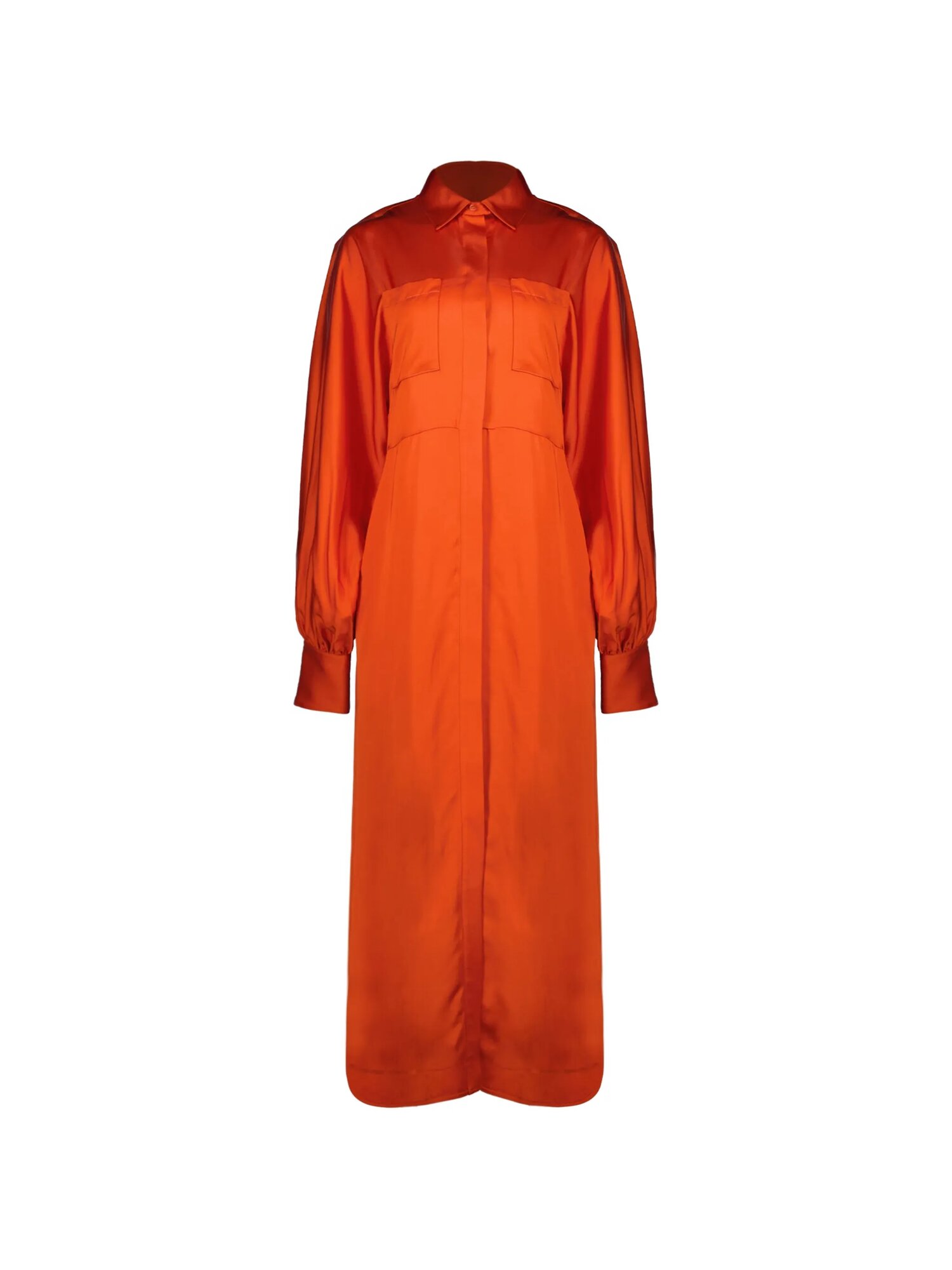 Платье Satin-finish shirt dress