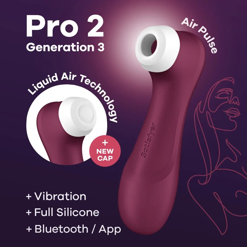 Вибратор Satisfyer Pro 2 Generation 3 вакуумный клиторальный стимулятор третьего поколения с управлением через приложение