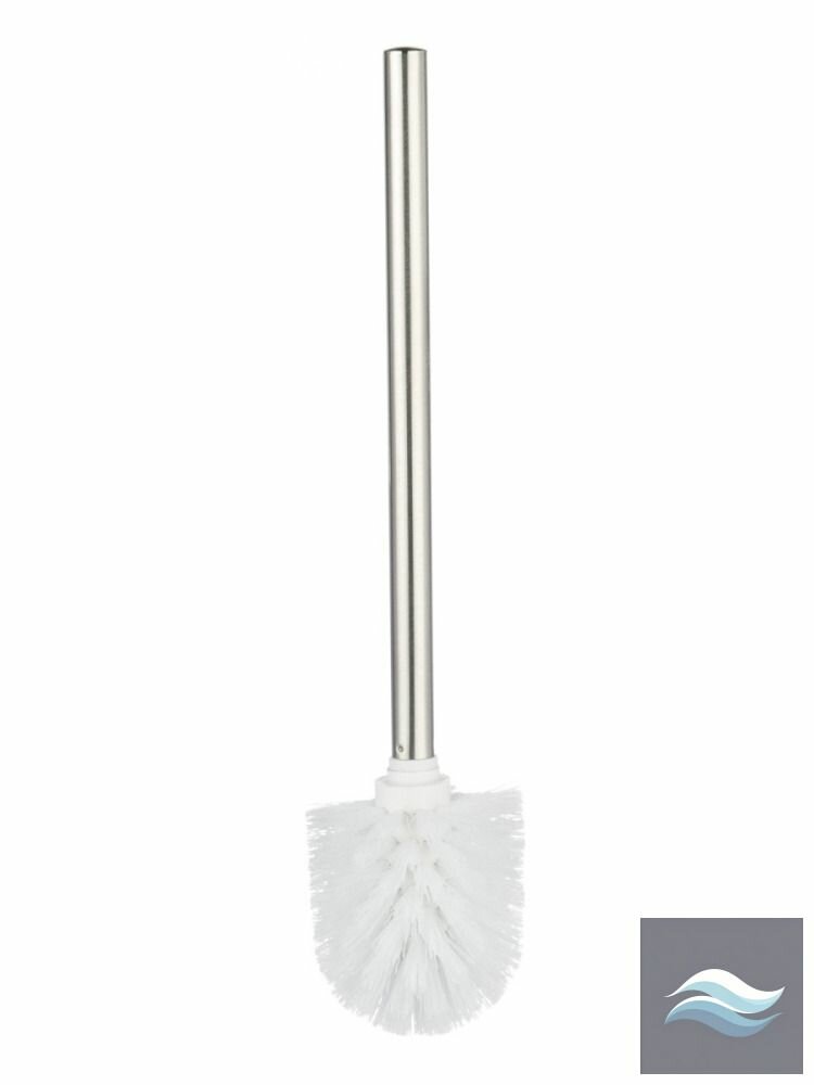 Щетка-ершик Kroffos Brush Wh. из нержавеющей стали 35см для ванной комнаты с белой щетиной — фото 1