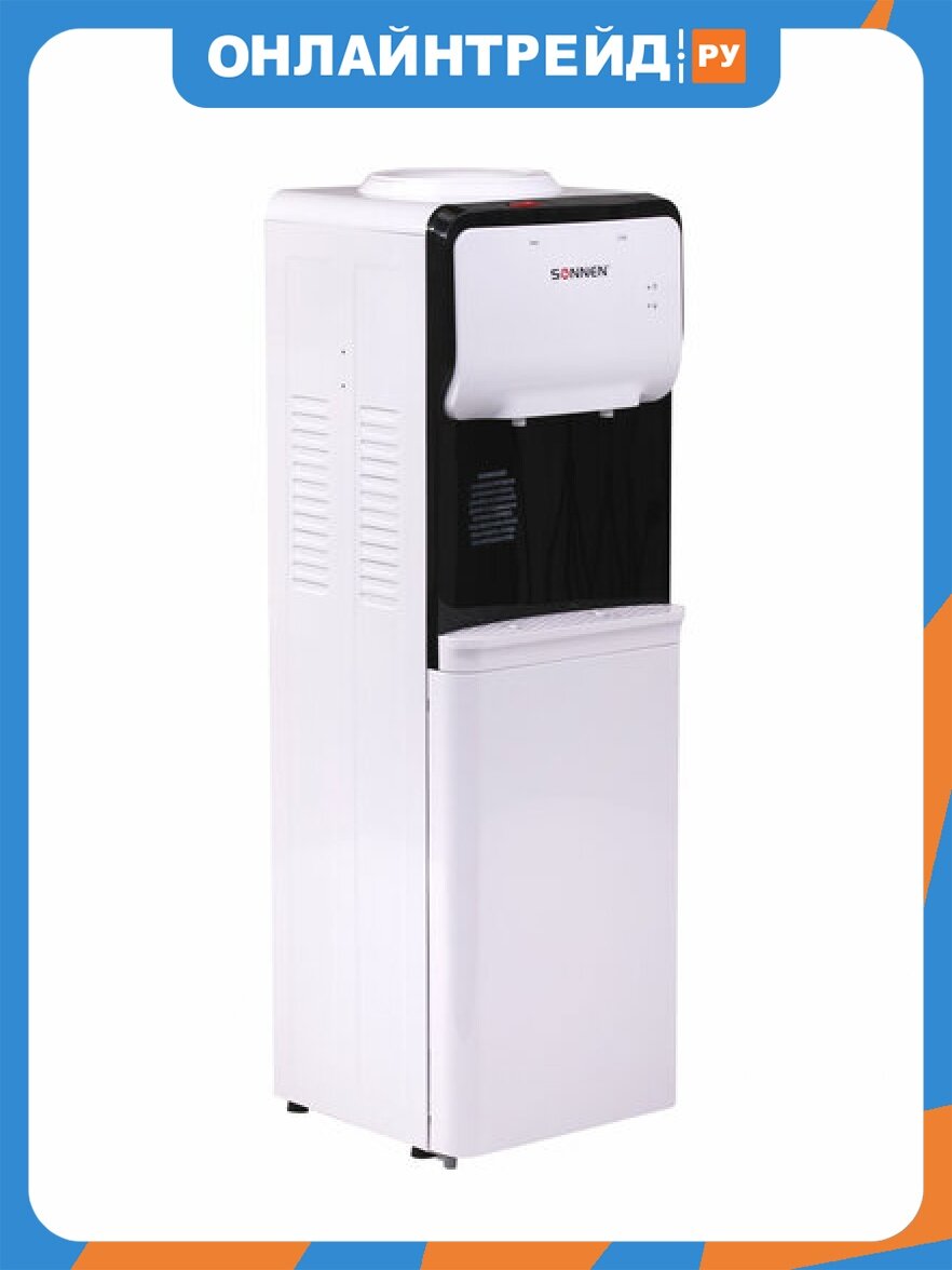 Кулер для воды Sonnen FSC-02S, напольный, нагрев/охлаждение компрессорное, 2 крана, серый, 455415