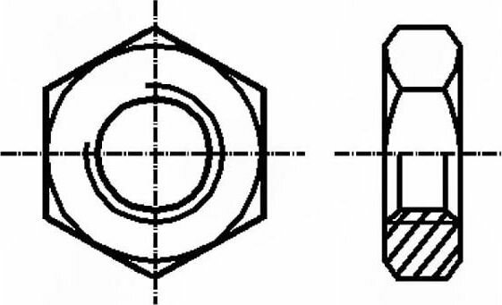 BOSSARD B3/BN124 Гайка, шестигранная, M3, 0,5, сталь, Покрытие: цинк, 5,5мм, BN: 124, 1шт