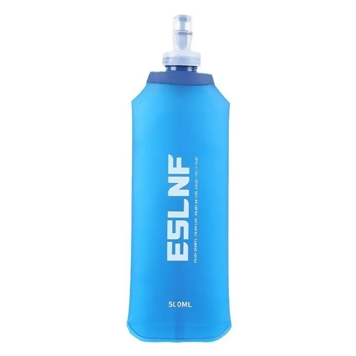 Складная бутылка для воды 500 мл TPU Blue