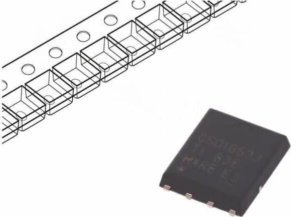 TEXAS INSTRUMENTS CSD19533Q5AT Транзистор N-MOSFET, полевой, 100В, 100А, 96Вт, VSONP8 5x6мм, 1шт