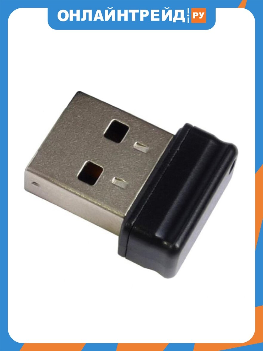 Флешка 64Gb Qumo Nano Black USB 2.0 (QM64GUD-NANO-B)