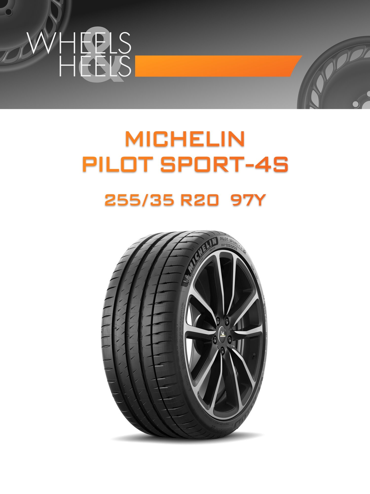 Шина автомобильная Michelin PILOT SPORT-4S 255/35 R20 97Y XL SUMMER, летняя, универсальная
