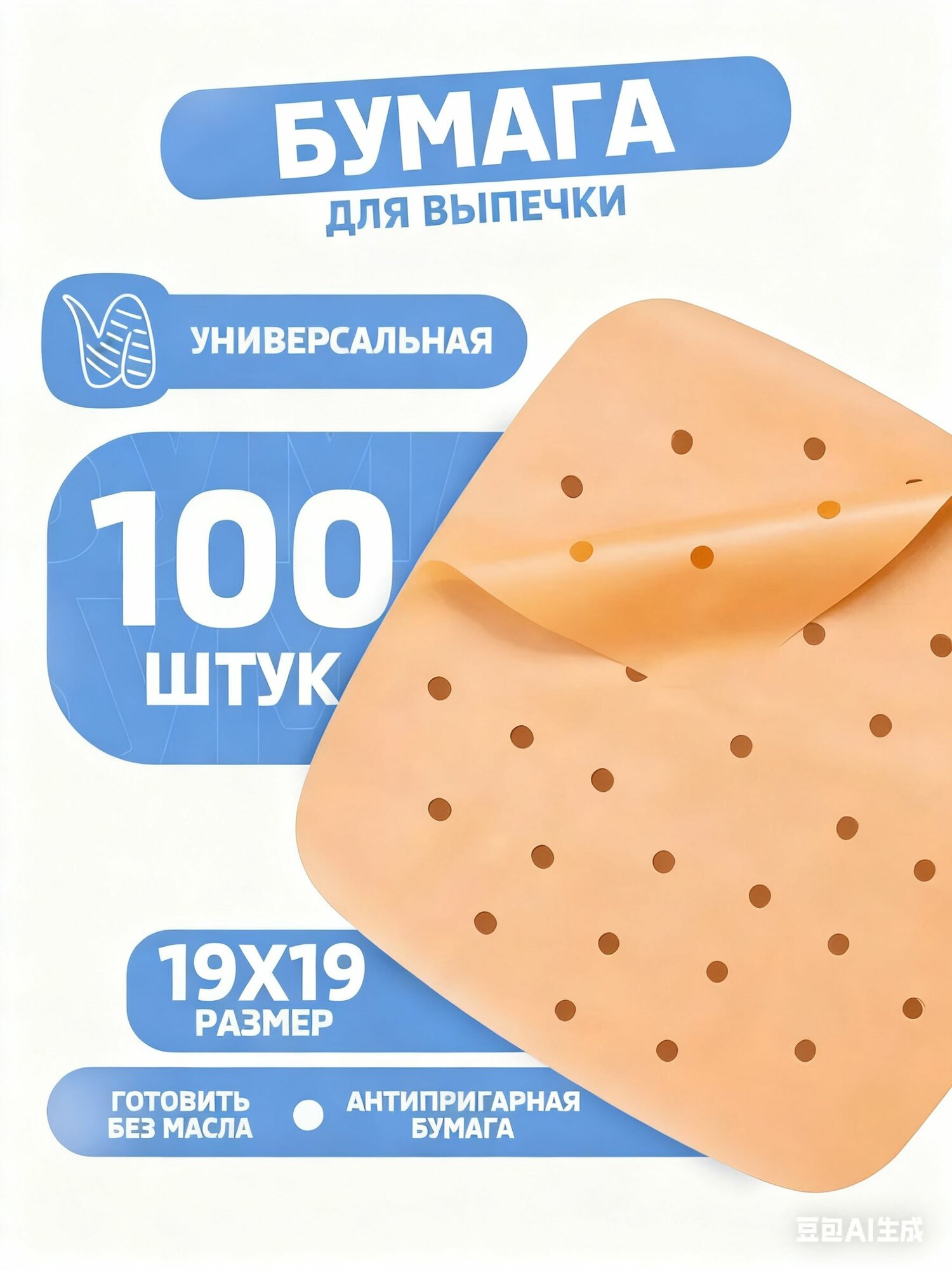 Бумага пищеваях 19 см, 100 шт