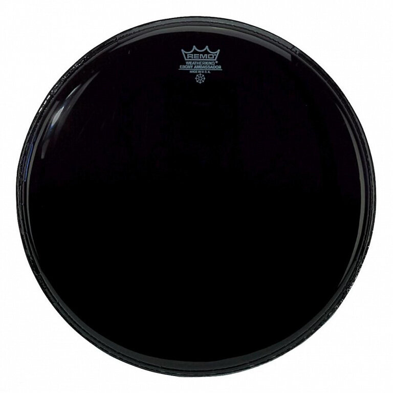 Remo ES-1022-00 22" Ebony Ambassador Пластик для бас-барабана