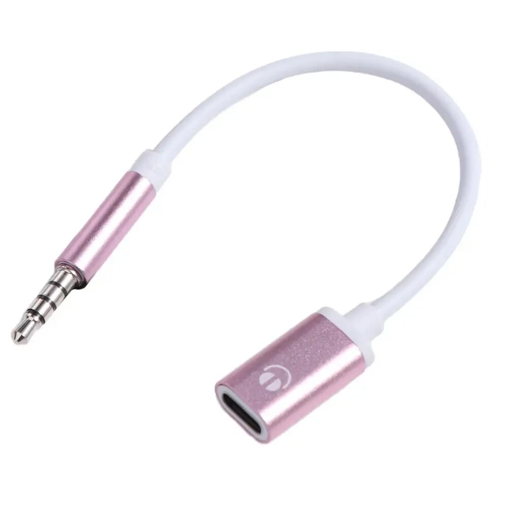 Конвертер 3.5 мм в Type-C pink gold