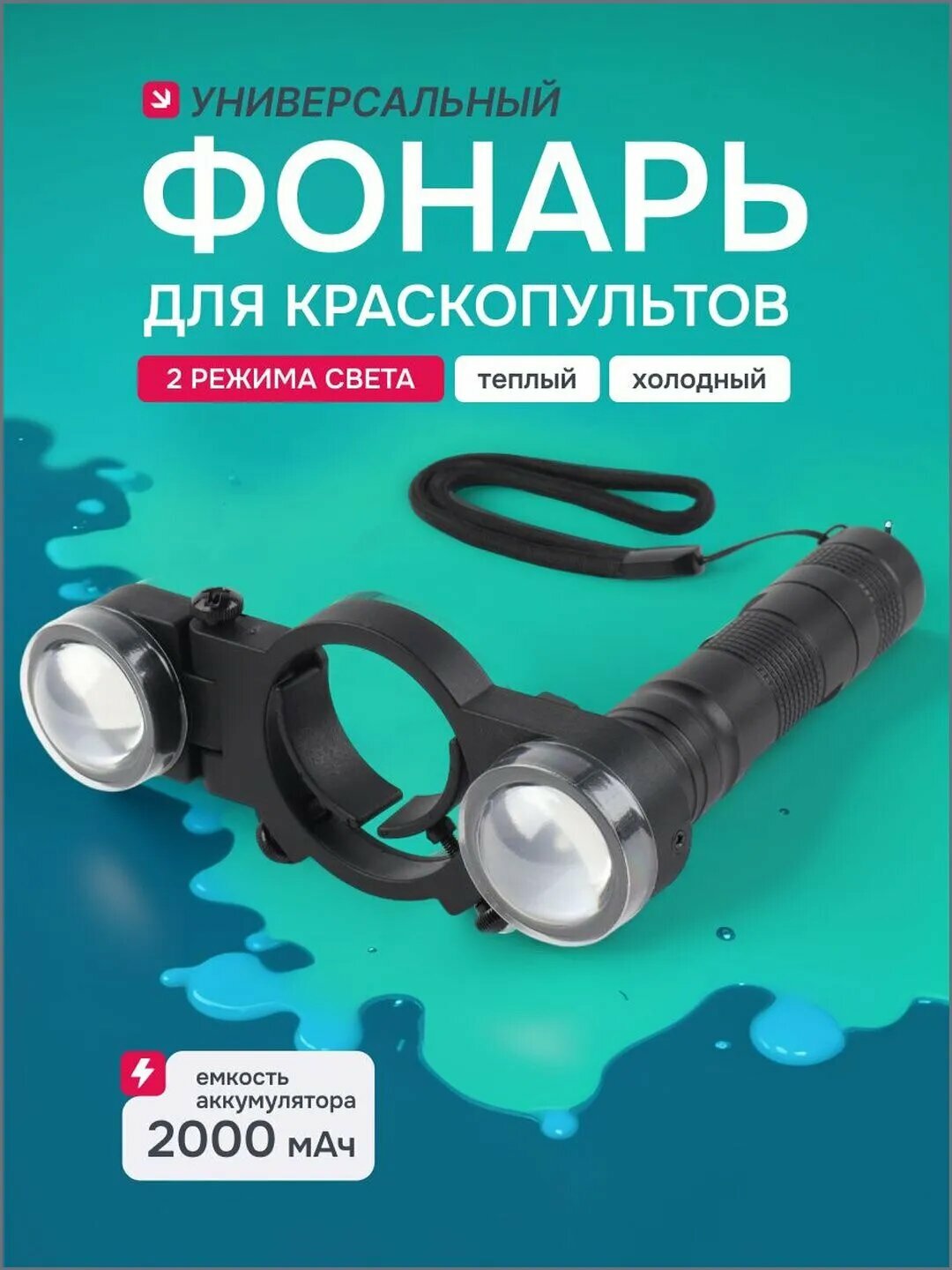 Универсальное освещение из пистолета распылителя прожектор с регулируемым размером освещения