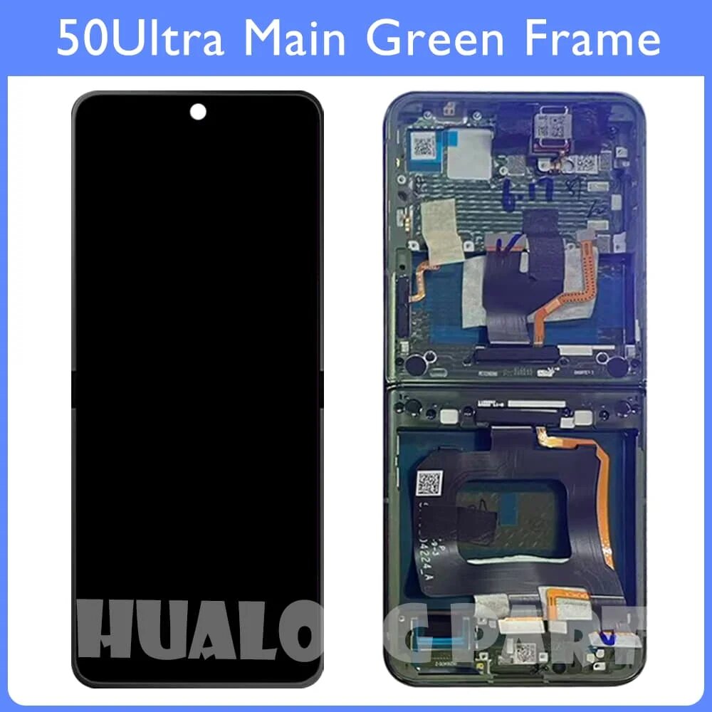 6,9 "AMOLED для Motorola Razr 50 Razr 50 Ultra основной ЖК-дисплей с цифровым 50Ultra Green Frame
