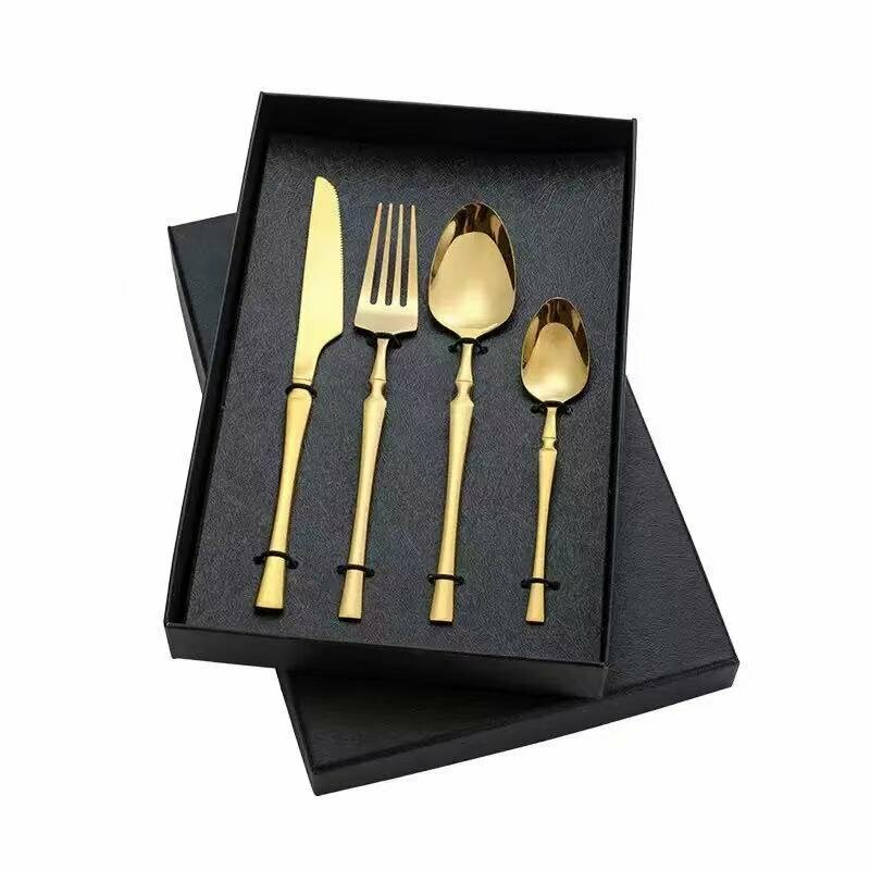 ROXY набор столовых приборов из нержавеющей стали， 4 Piece Set，розовое золото