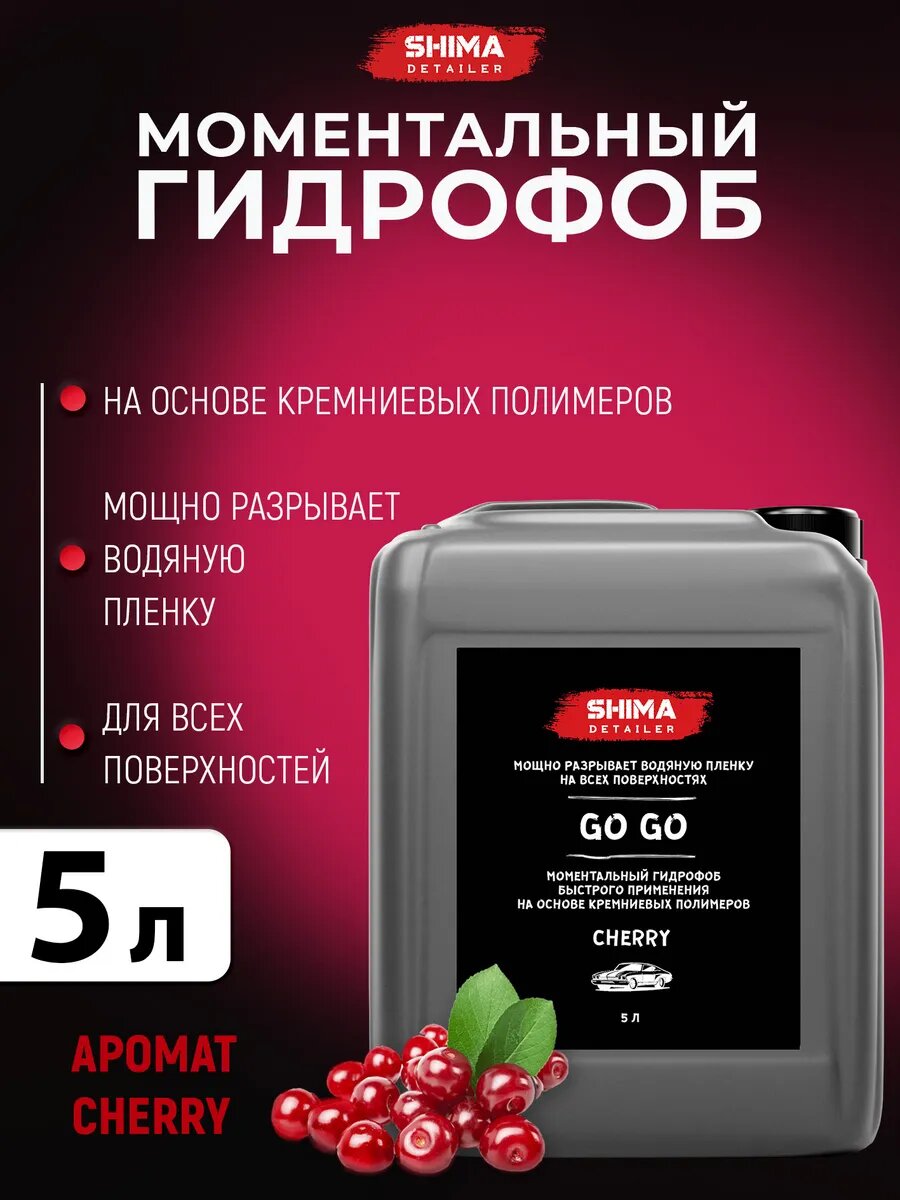 Антидождь на основе кремниевых полимеров GOGO Вишня 5 л