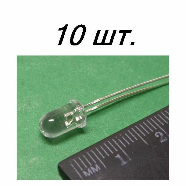10шт d 5мм 12в красный 3000mcd DFL-5AR4MC-12 светодиод