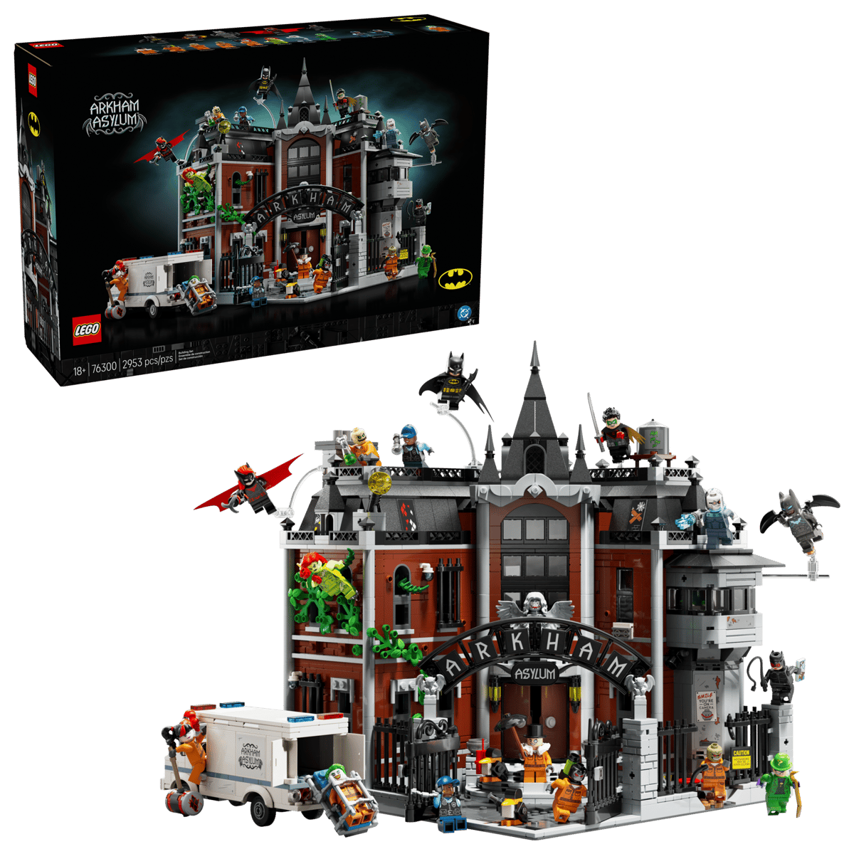 Конструктор LEGO DC 76300 Лечебница «Аркхем», 18+, 2953 дет.