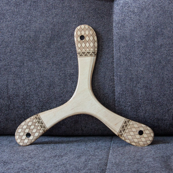 Бумеранг "Фанат", модель 2, деревянный, возвращающийся, летает до 20 метров