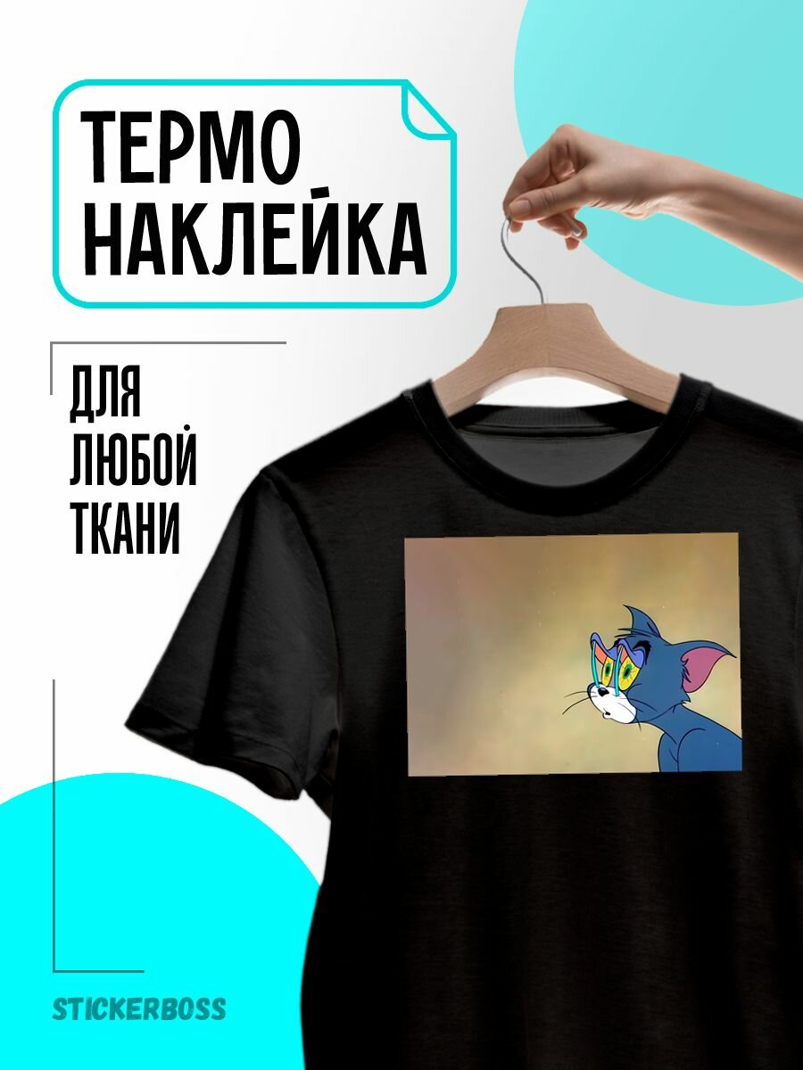 Термонаклейка на одежду том и джерри