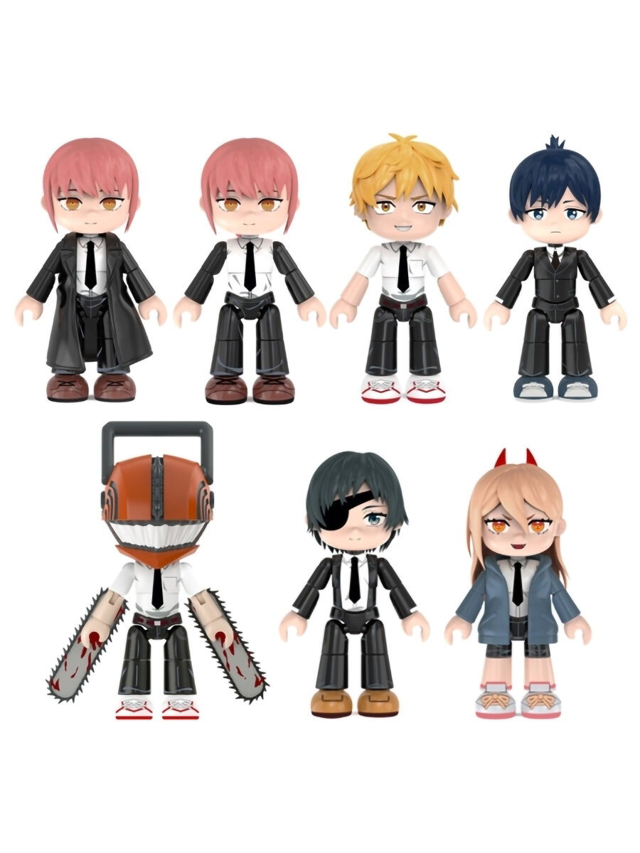 Фигурка Подвижная Аниме Человек бензопила Demon Hunter Squad Blind Box 2812