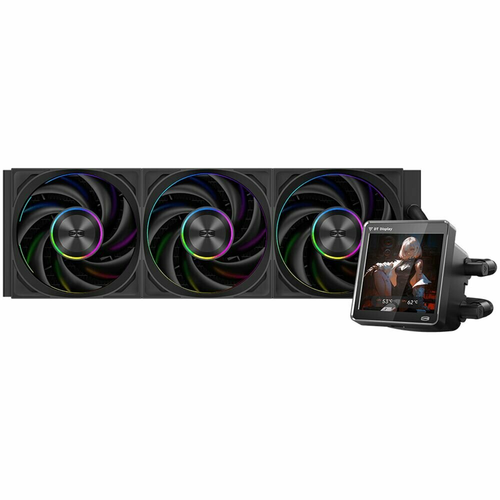 Система водяного охлаждения PcCooler DT360 ARGB Display BK Black S115x/1200/1700/1851/1954/AM4/AM5 Ret