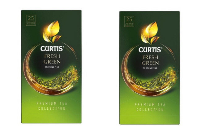 Curtis Чай Fresh Green, 25шт x1,7 гр, 2шт