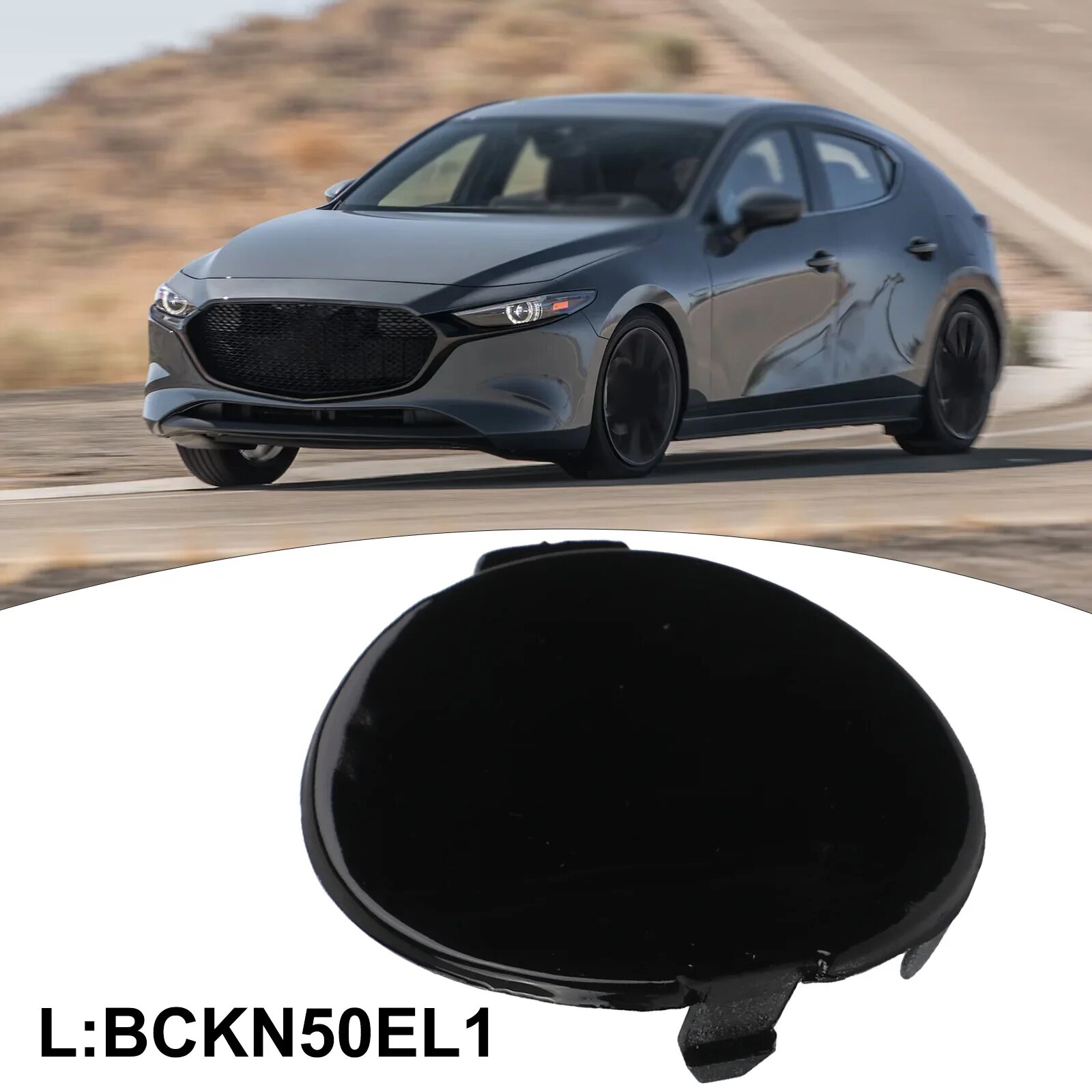 Крышка буксирной проушины MAZDA 3 (2019-2023) Left, черная