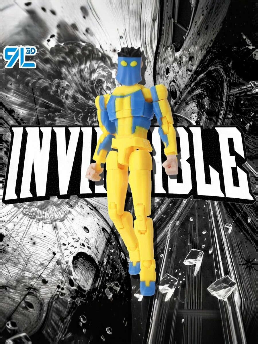 9L3D Фигурка Маскированного Марка из Неуязвимый (Masked Mark) Invincible, Titan 13, Lucky Dummy 13, 3D-печатная подвижная модель, подарок для фанатов аниме, подарок коллекционная фигурка аниме-персонаж сувенир
