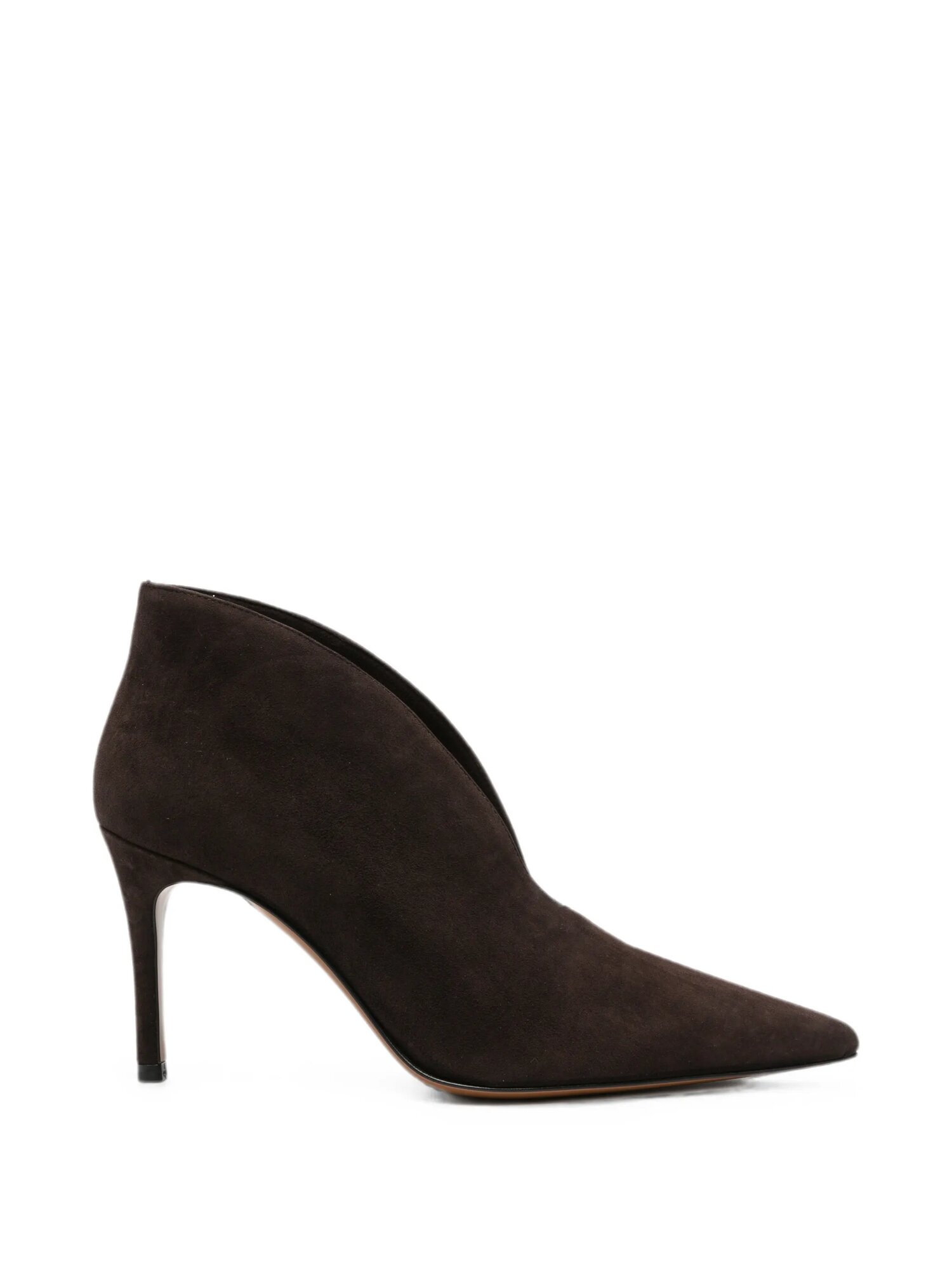 Ботинки Pointed-toe V-cut leather ankle boots