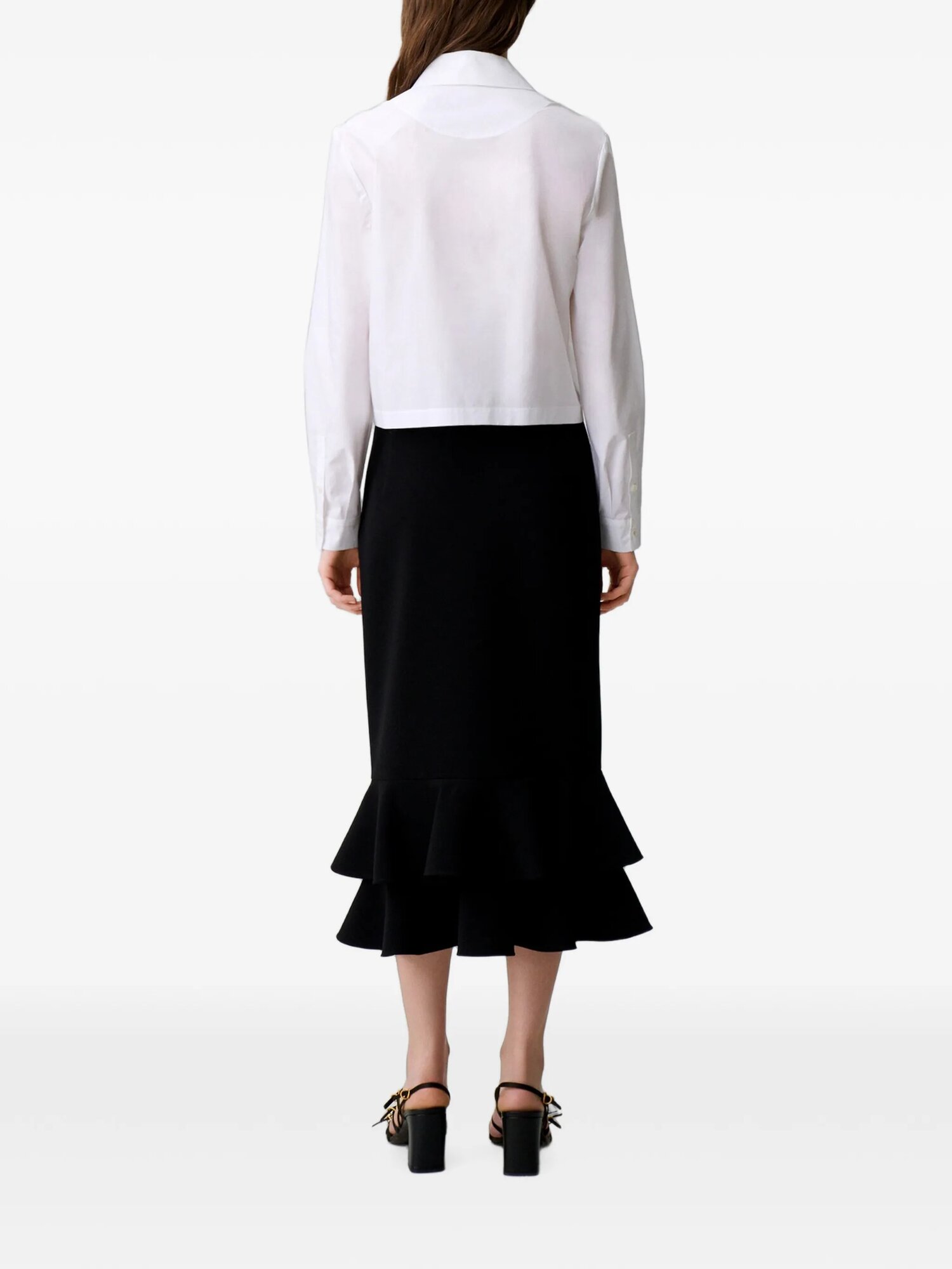 Рубашка CLAUDIE PIERLOT, размер 36, бежевый/белый — фото 1