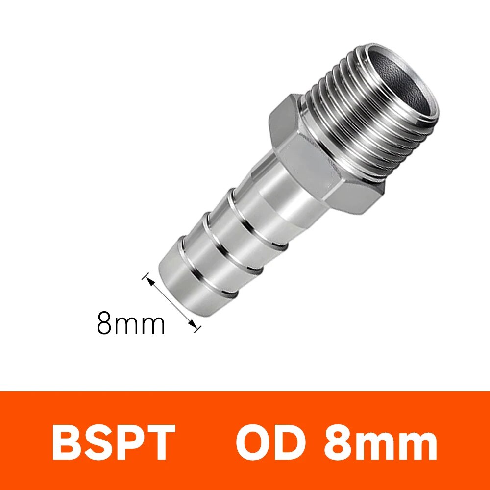 Редуктор переходник BSPT/ZG/NPT на Pagoda 1/8", 1/4", 1/2", 3/4" из нержавеющей стали 304