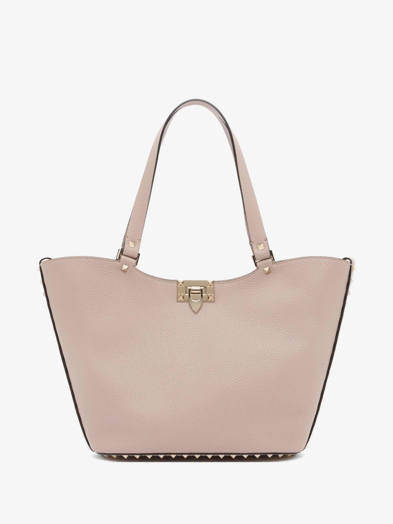 Сумка Rockstud small shopping bag in grainy calfskin