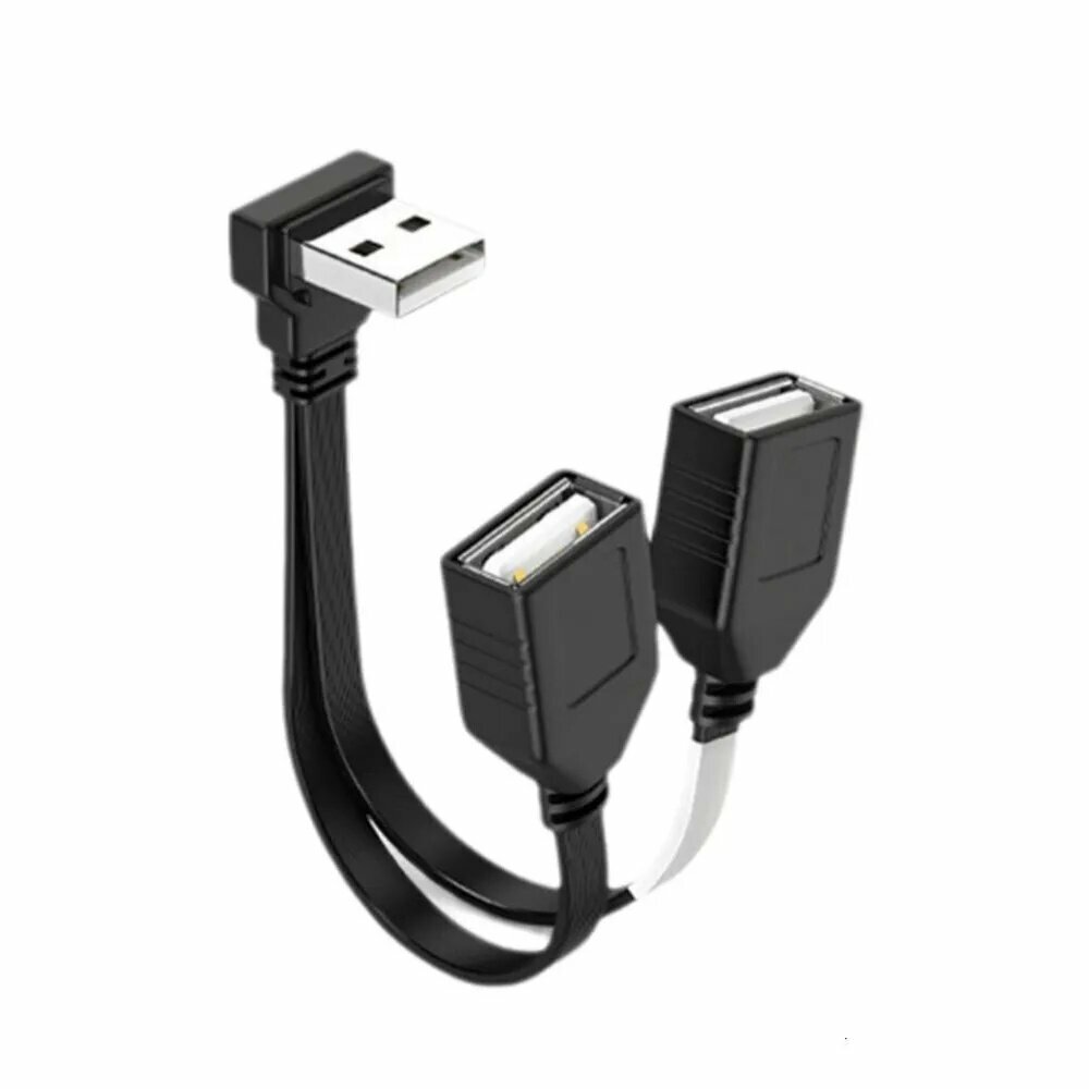 Разветвитель USB с двойным гнездом, 10cm - Наклонись