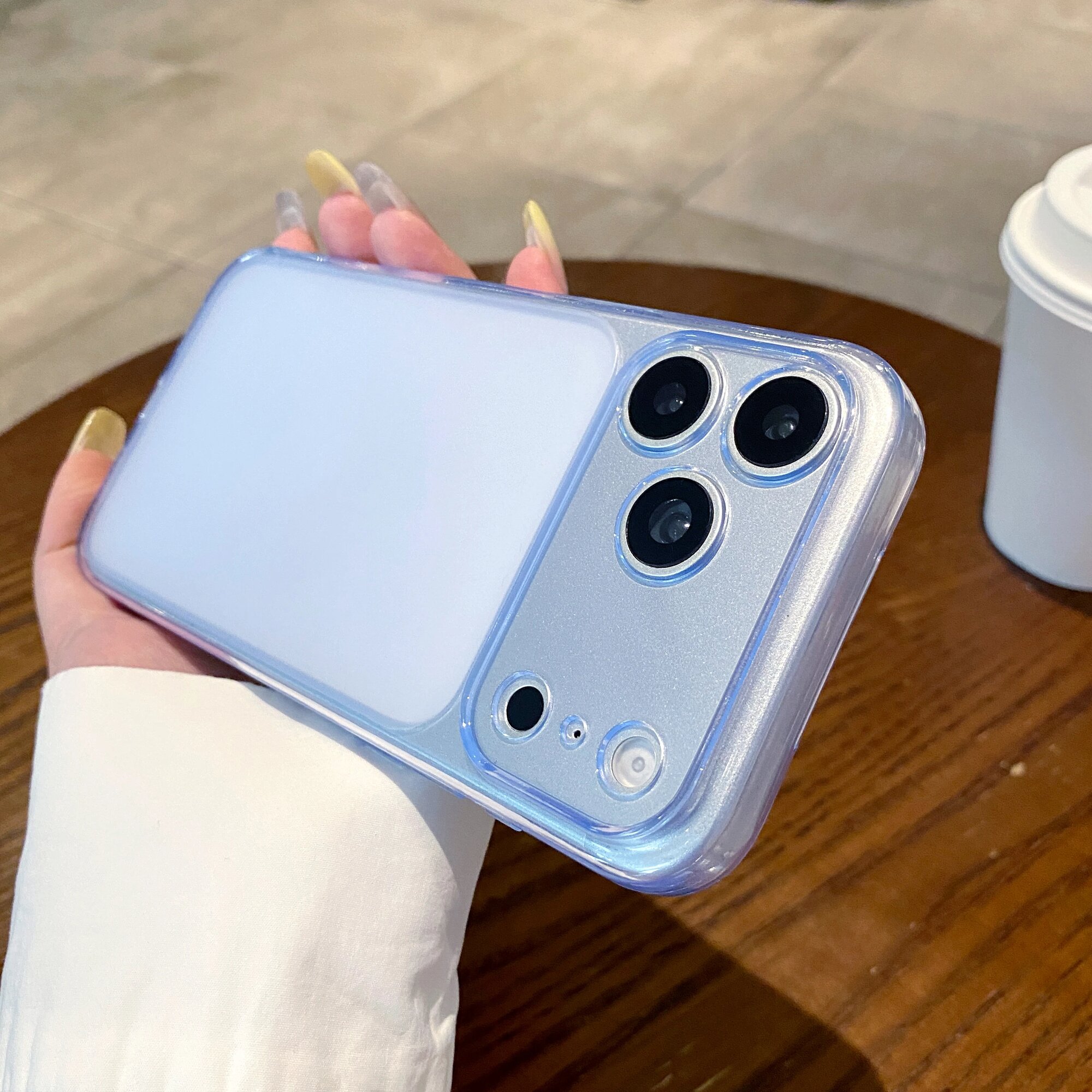 Ударопрочный прозрачный мягкий чехол для iPhone 17 Pro Max, Air16, 15, iPhone17 Pro Max, Синий, Blue