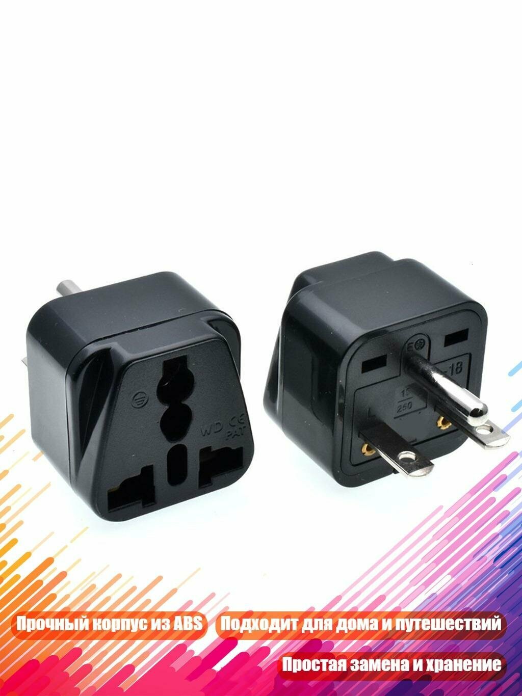 Оборудование: силовой соединитель 6-15P, 15A 250V, Черный