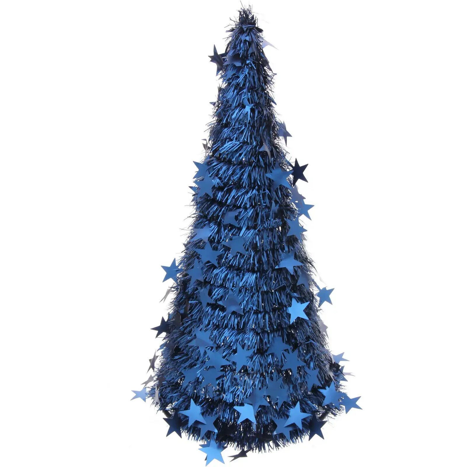 Декоративная елка TINSEL «Звездный путь» 50 см, синяя, блестящая