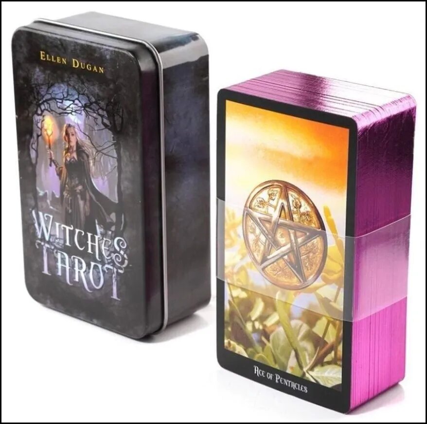 Карты Таро Ведьм в жестяной коробке / Witches Tarot 10.3*6см