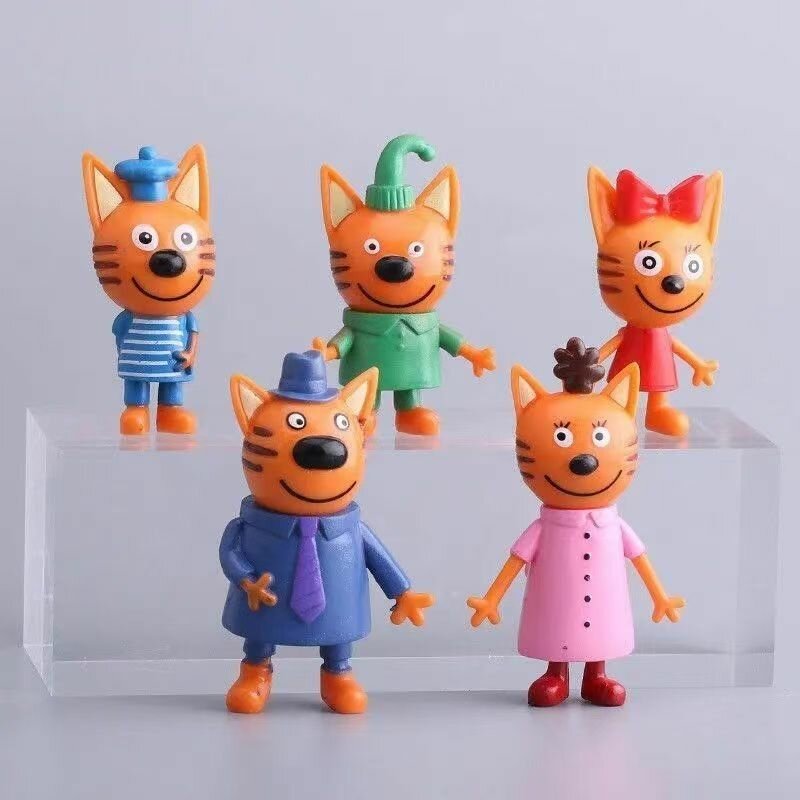 Набор игрушек Три Кота/5 шт/6-8CM Ми Хао — одна семья, игрушки, аниме, ручка для работы