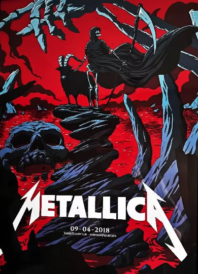 Алмазная мозаика "Рок группа Metallica " 40х50,
