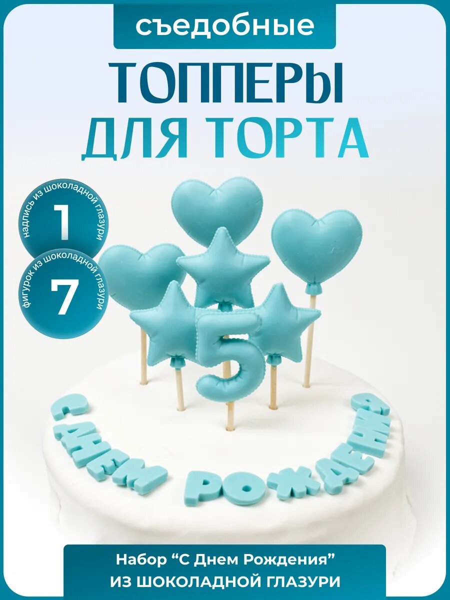 Топпер с днем рождения 5 лет