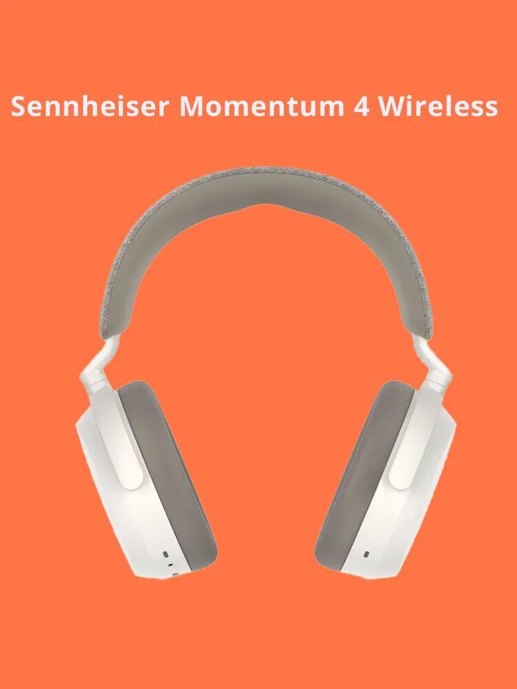 Sennheiser Наушники беспроводные с микрофоном Sennheiser Momentum 4 Wireless, 3.5 мм, USB Type-C, прозрачный, хром