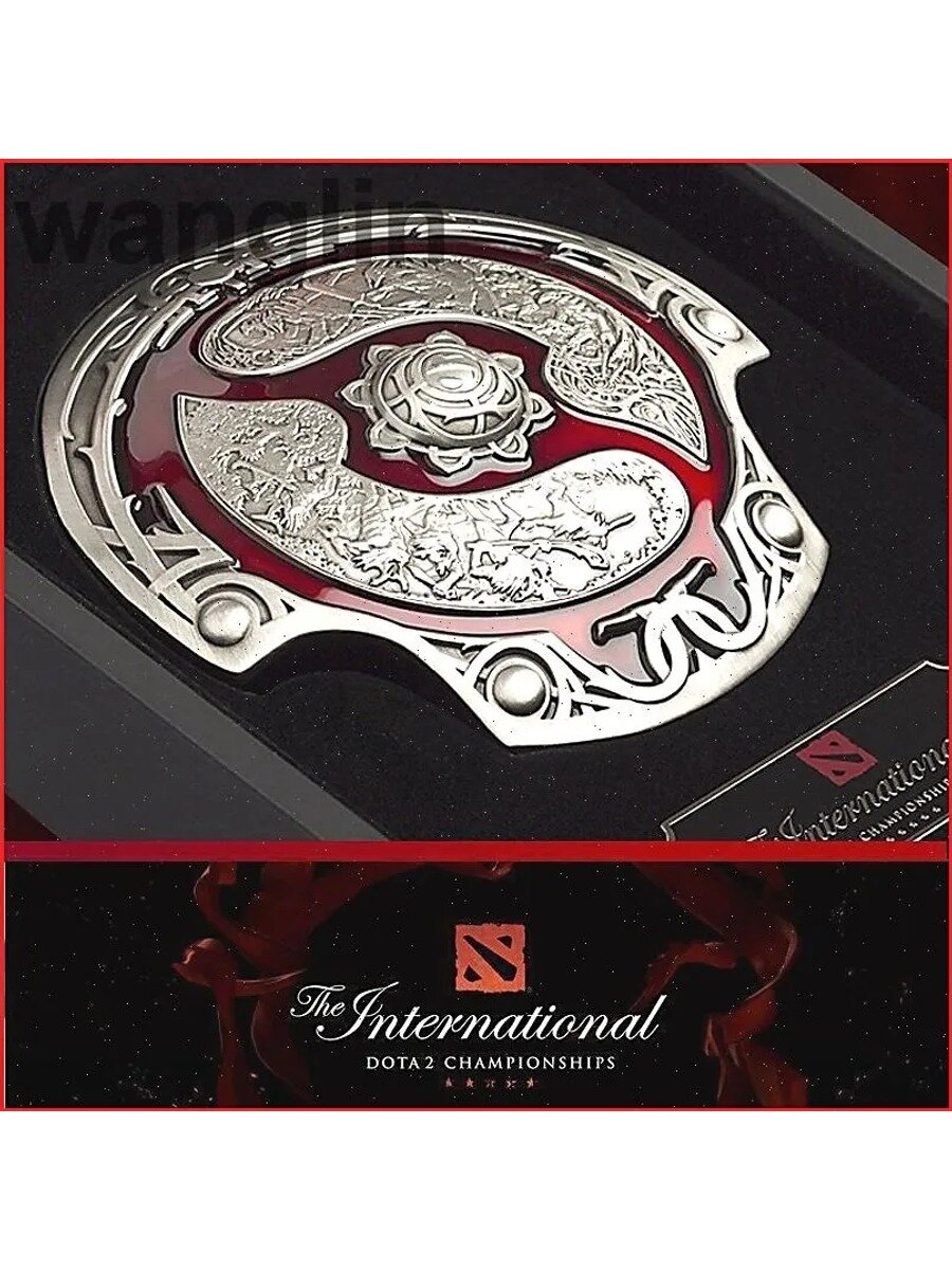 Статуэтка-эгида Dota 2 The International с гравировкой, металл, 10 см