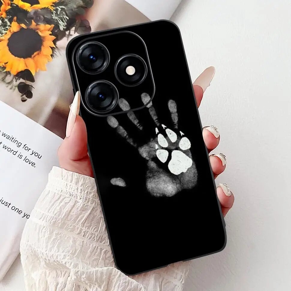 Чехол для Tecno Spark 10 4G KI5q с цветным рисунком, мягкий тонкий Черный, 852, For Spark 10 Pro