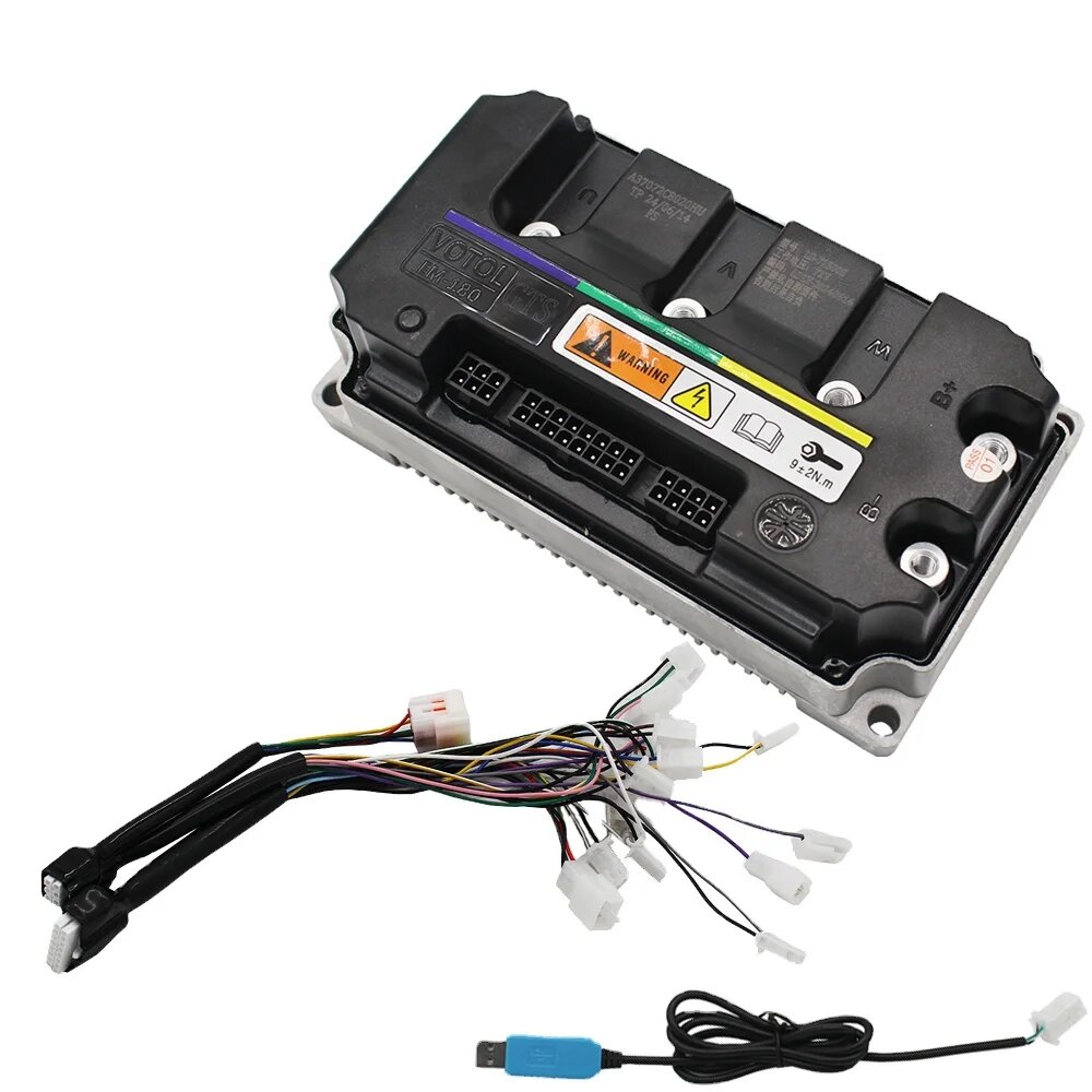 Контроллер бесщеточного двигателя постоянного тока VOTOL EM180GTS 72500S 200A 3-5кВт для электромотоциклов и скутеров, интеллектуальный программируемый